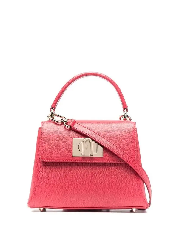 Furla 1927 Mini Leather Top Handle Bag - Red