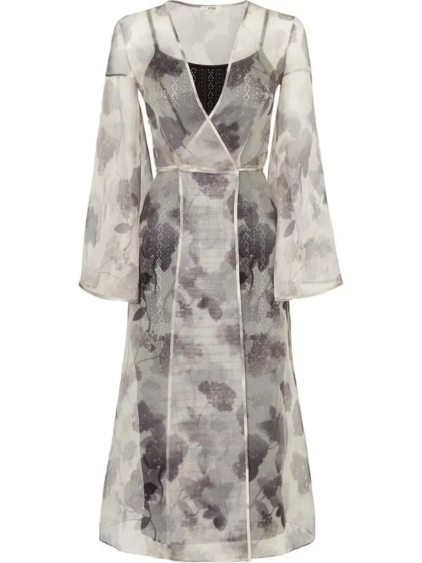 sheer fendi dress FENDI 1990s ZUCCA SHEER CREAM DRESS