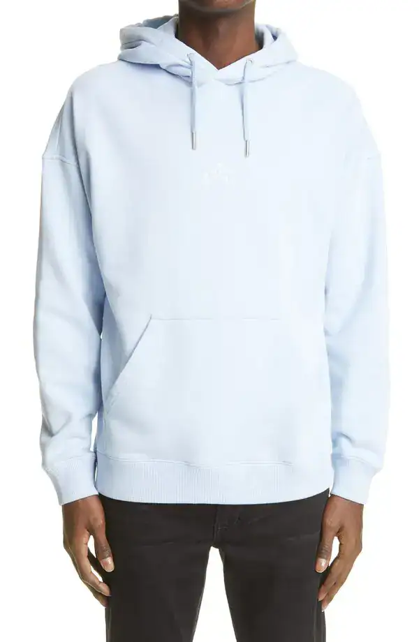 Mens Hoodies Givenchy Light Blue Hoodie Givenchy Refracted Logo