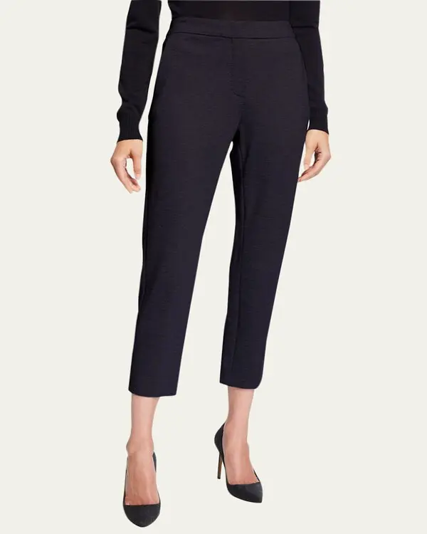 Max Mara Jersey Zip-front Cropped Pants
