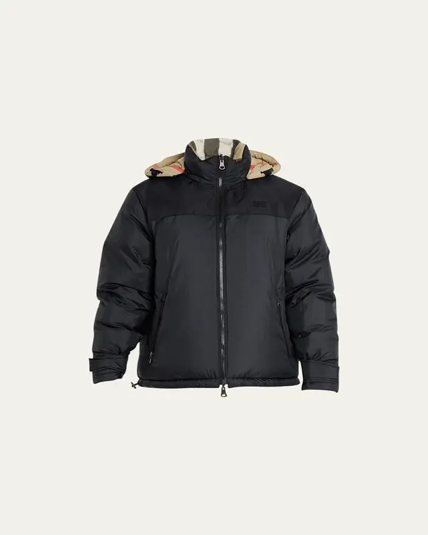 Burberry Rutland Check Nylon Puffer Jacket