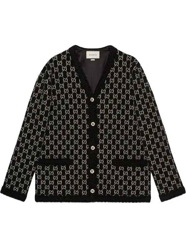 Jacquard Cardigan Gucci Cardigan 2021 Gucci Gg Jacquard Wool