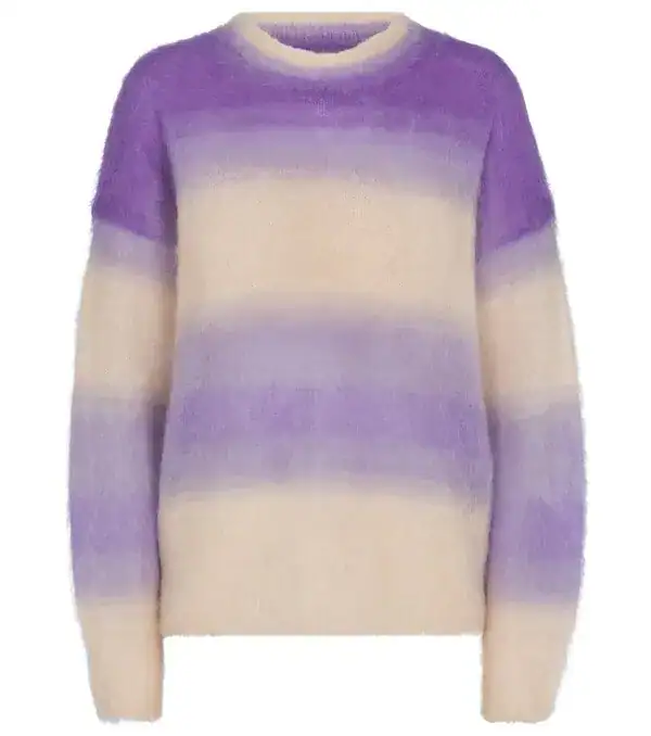 Isabel Marant éToile Drussell Striped Mohair-Blend Sweater In