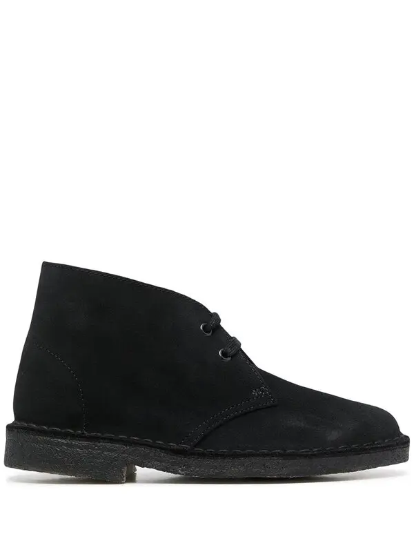 Clarks Suede Desert Boots - Black