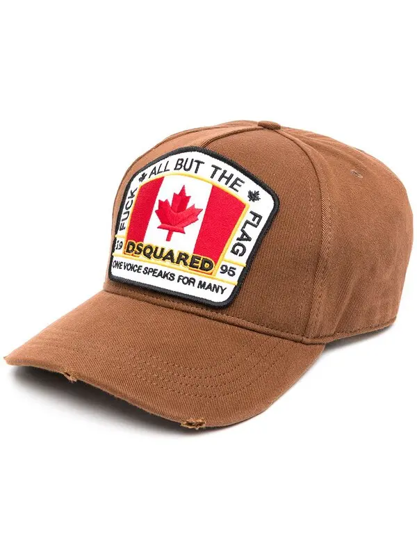 Dsquared2 Appliqued Baseball Cap - Brown
