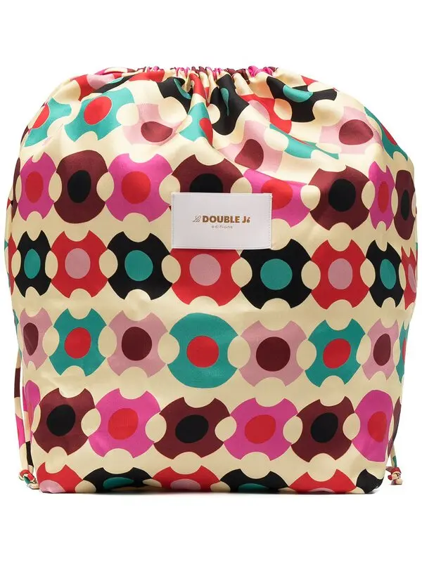 La DoubleJ Geometric Silk Bucket Bag
