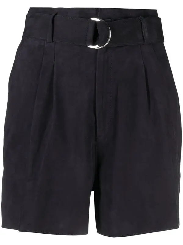 P.a.r.o.s.h Belted Suede Shorts