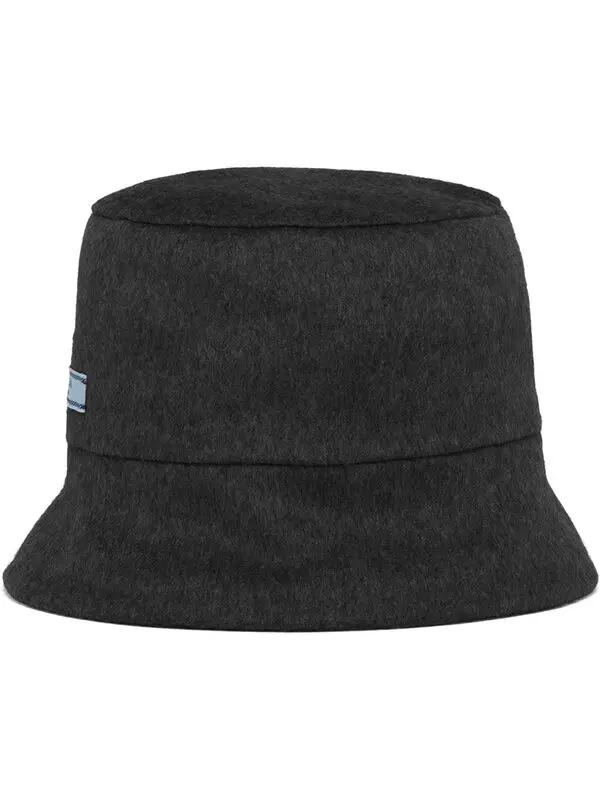 Prada Reversible Logo-patch Bucket Hat - Black