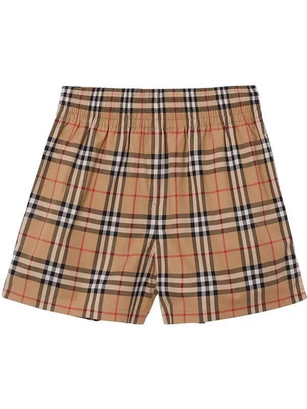 Burberry Vintage Check Side-stripe Shorts - Neutrals