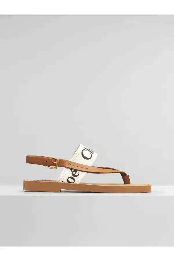 Chloé Woody Flat Sandal White Editorialist