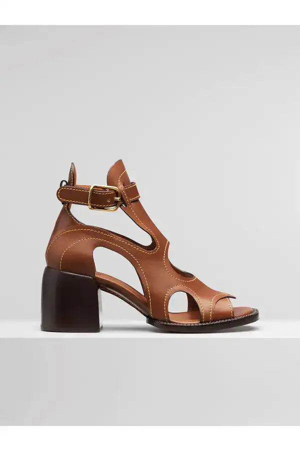 Chloé Gaile Cut-Out Boot Brown Editorialist