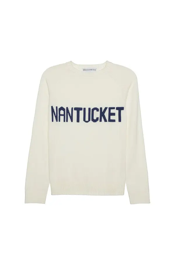 ELLSWORTH + IVEY Nantucket Crewneck Sweater - Neutral