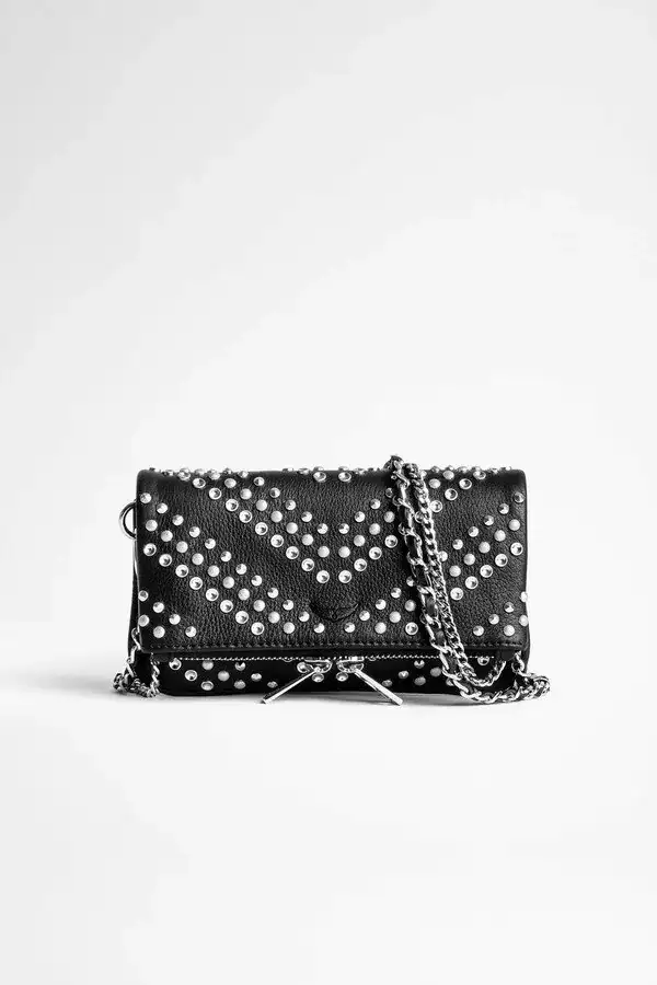 Zadig&Voltaire Rock Nano Arrow Studs Clutch In Black 50% Off