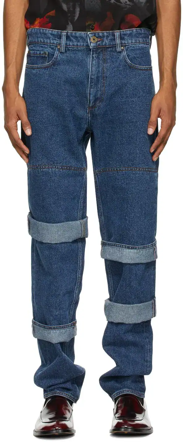Y/Project Classic Multi Cuff Jeans - Navy | Editorialist