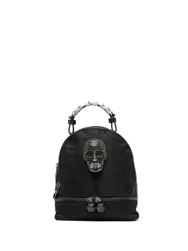 Philipp Plein Mini Crystal Skull Backpack In Black 20% Off