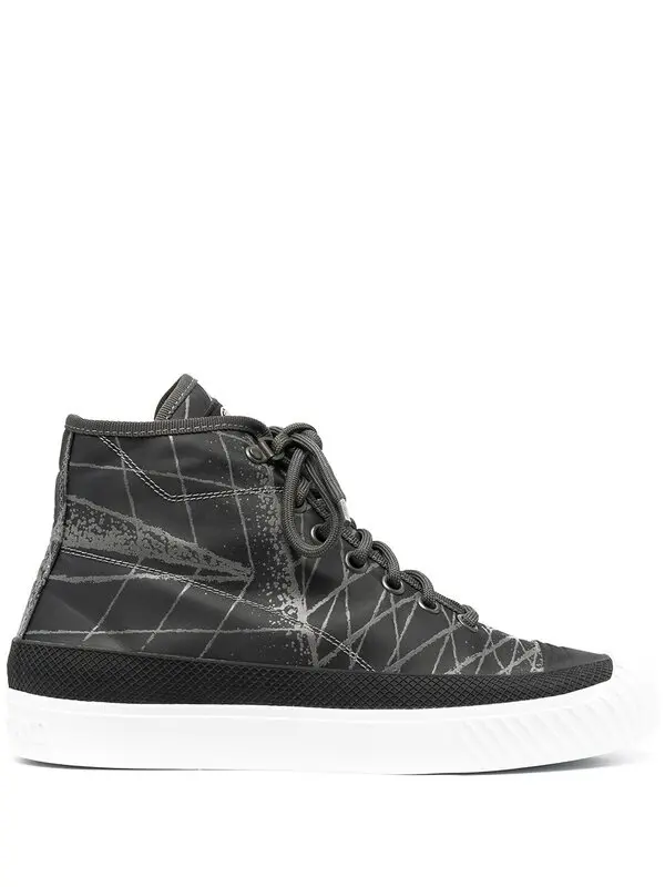 Stone Island Abstract-print High-top Sneakers