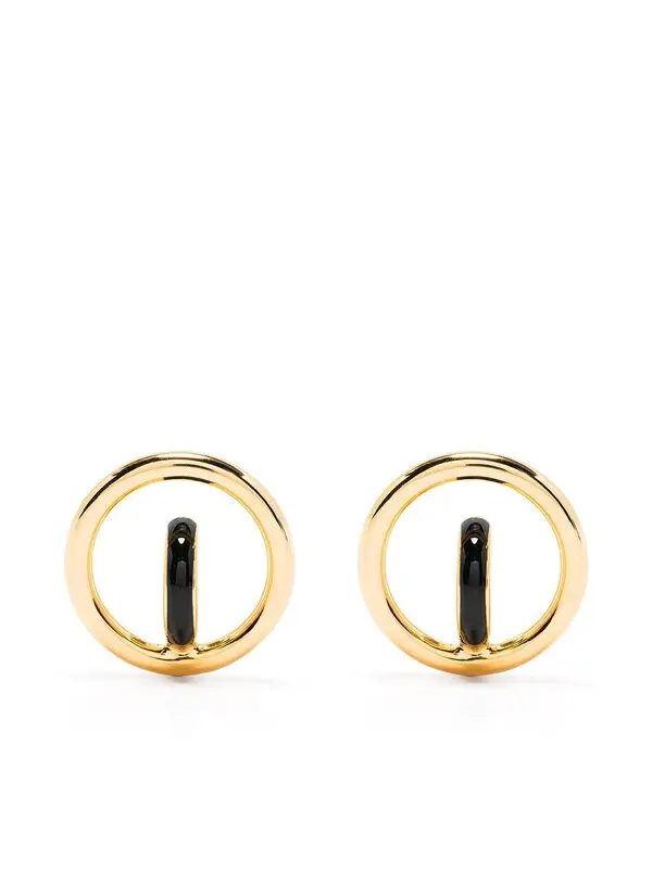 Charlotte Chesnais Small Saturn Blow Earrings Gold Editorialist
