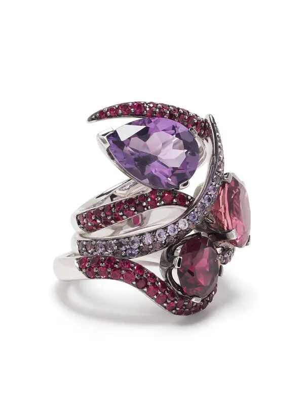 SHAUN LEANE 18kt White Gold Aurora Ring