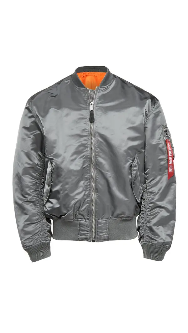 Buy Alpha Industries L2b Loose Fit Flight Jacket Reversible - Gunmetal ...
