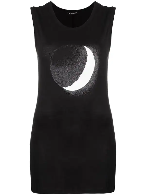 Ann Demeulemeester Moon-Print Top - Black | Editorialist