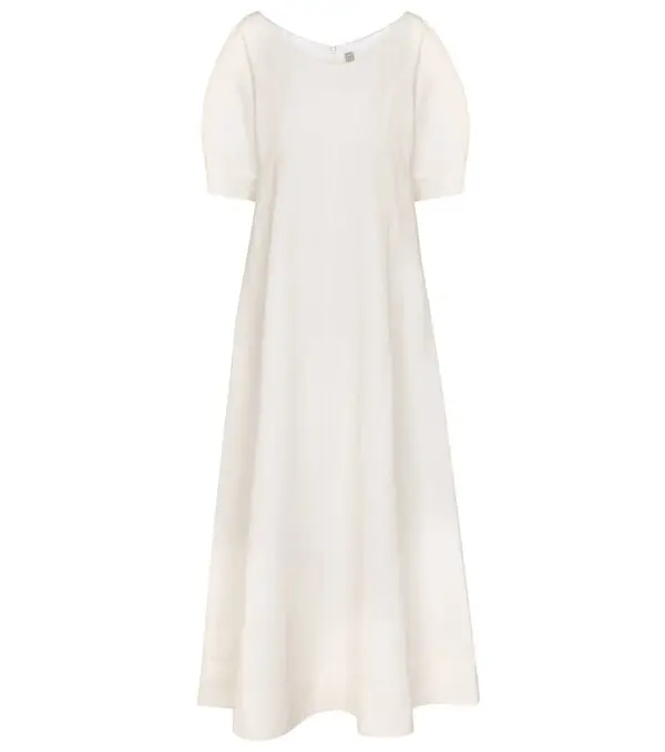 TOTÊME Linen And Cotton-blend Midi Dress