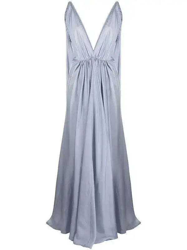 Buy KALITA Plunging Greek Evening Dress - Purple At 30% Off