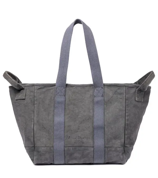 Acne studios グレー　ワックスキャンバス　トートバッグ Acne Studios Webbing Canvas Tote - Grey | Editorialist