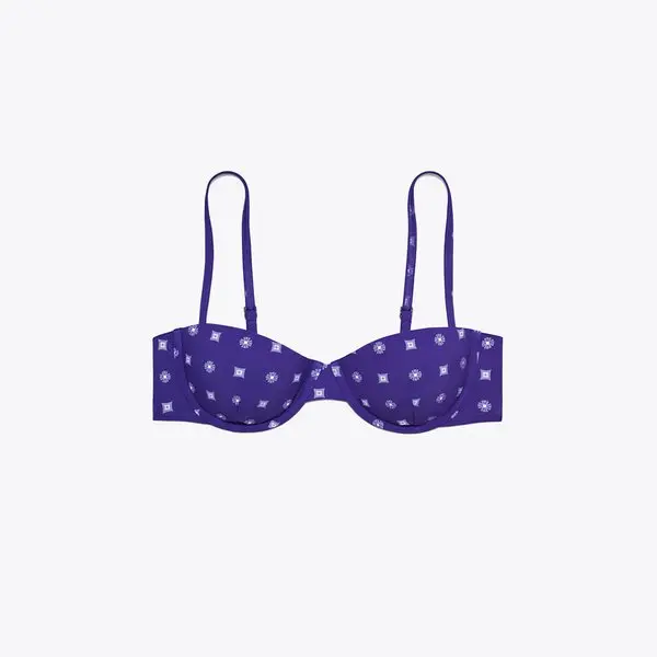 Tory Burch Balconette Bikini Top - Ballpoint Ink Nothing Ditsy