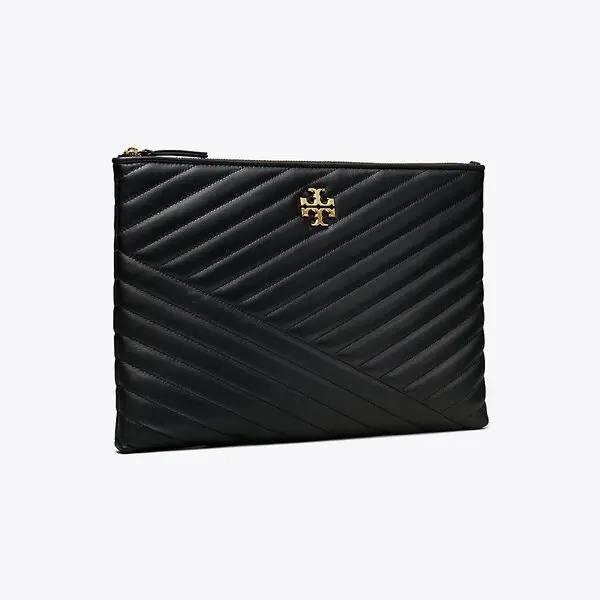 Buy Tory Burch Kira Chevron Pouch - Black At 43% Off | Editorialist