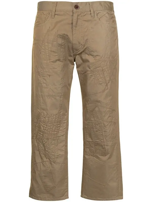 Junya Watanabe Embroidered Cropped Chinos
