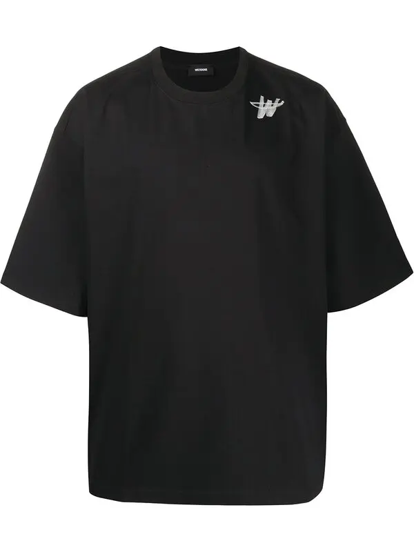 We11Done Logo-print Oversized T-shirt - Black