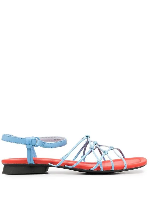 Camper Women's Casi Myra Sandal - Flat Slip-On, Open Toe, TPU Sole With Grip