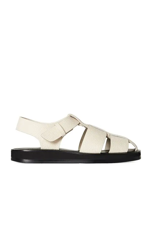 THE ROW Fisherman Leather Sandals - Ivory