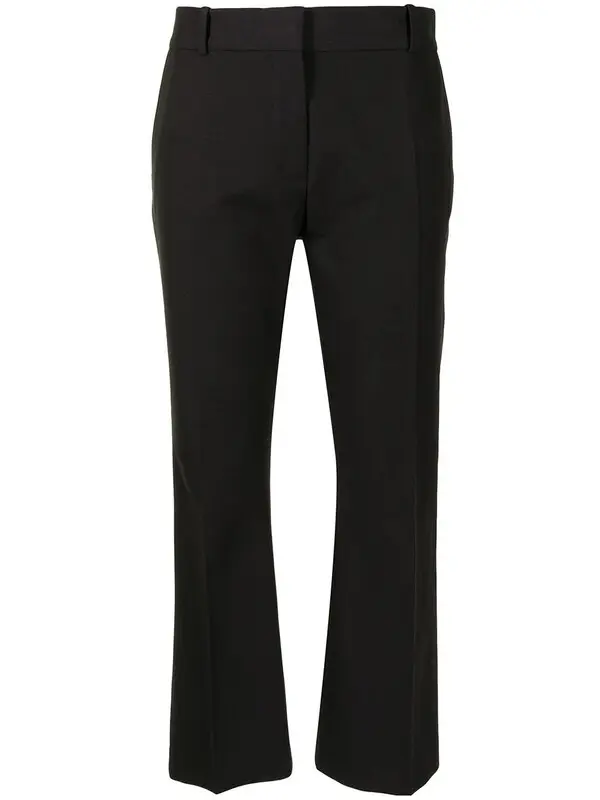 FRAME Cropped Tailored Trousers - Black