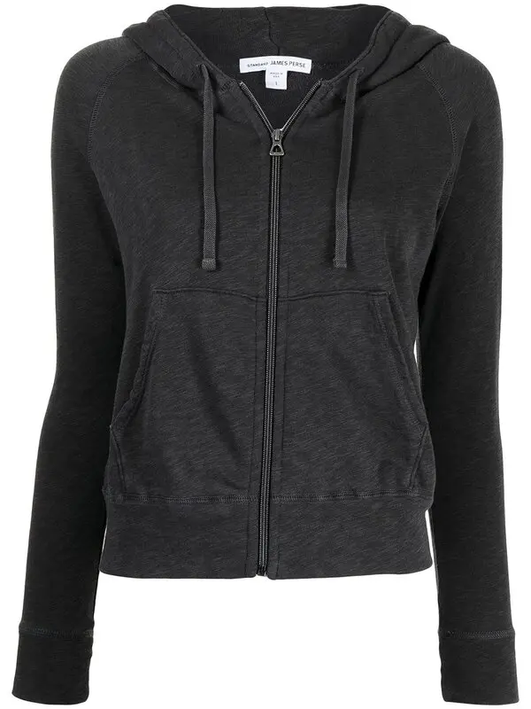 JAMES PERSE Fleece Zip-up Hoodie - Grey