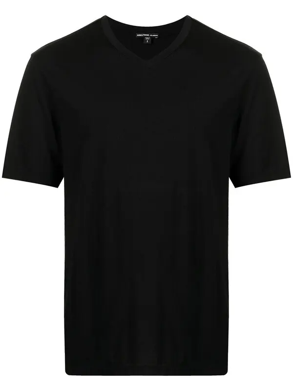JAMES PERSE Lotus V-neck T-shirt - Black