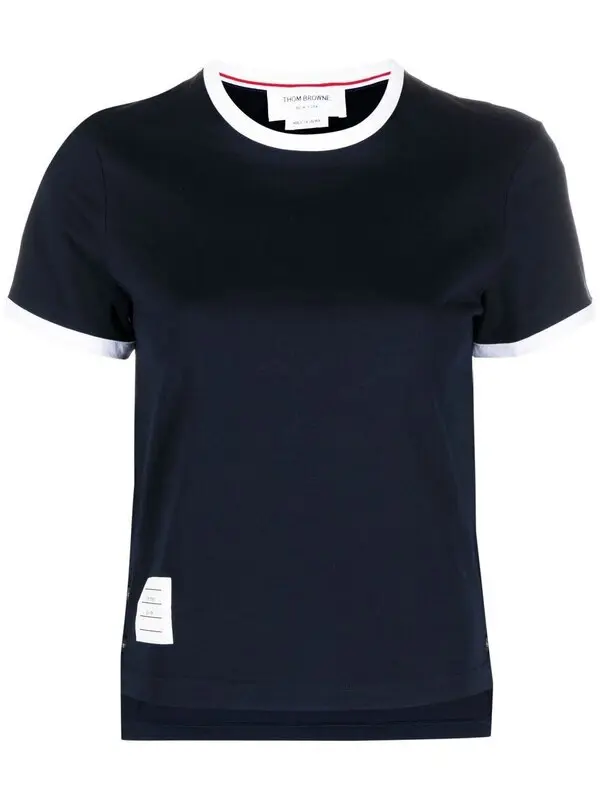 Thom Browne Asymmetric Hem T-shirt - Blue