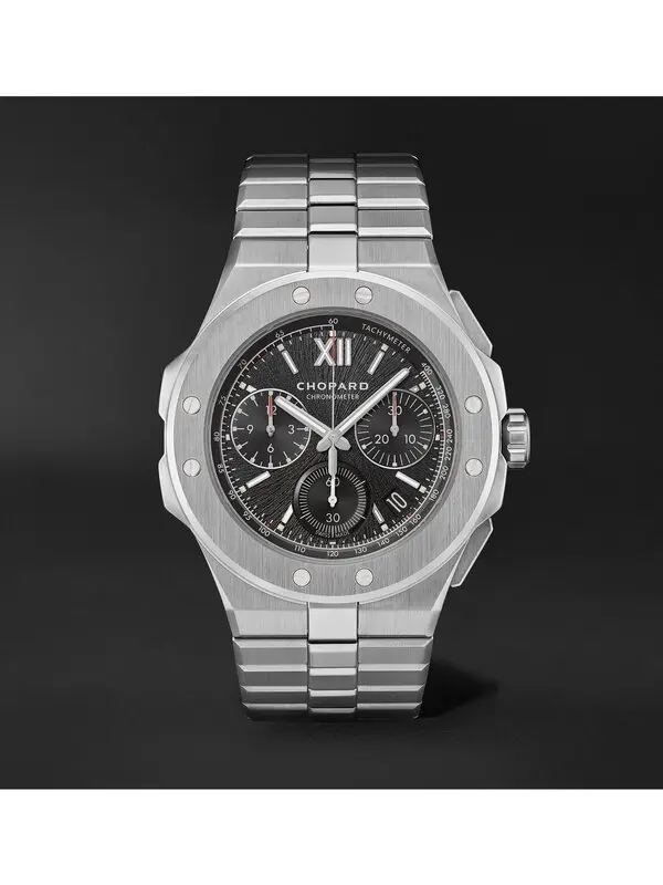 Chopard Alpine Eagle Xl Chrono Automatic 44mm Lucent Steel Bracelet Watch - Black