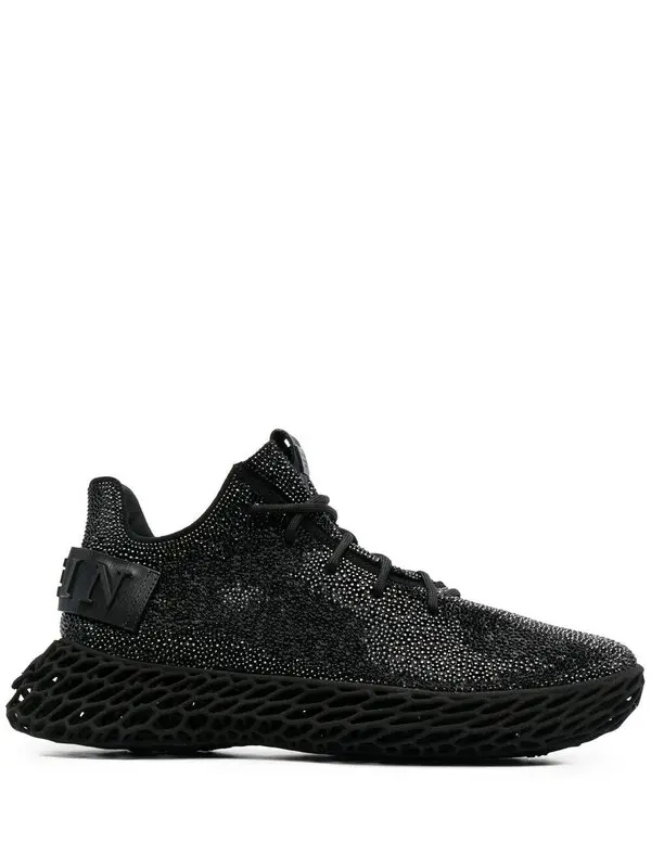 Philipp Plein Skeleton Caviar Low-top Sneakers