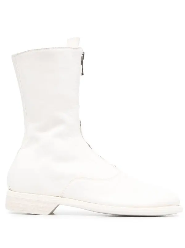 Guidi 310 Zip-up Ankle Boots - White