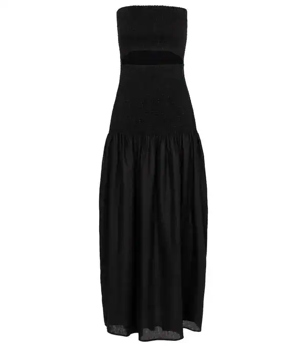 point linen slip dress ISOLDE button down slip linen dress