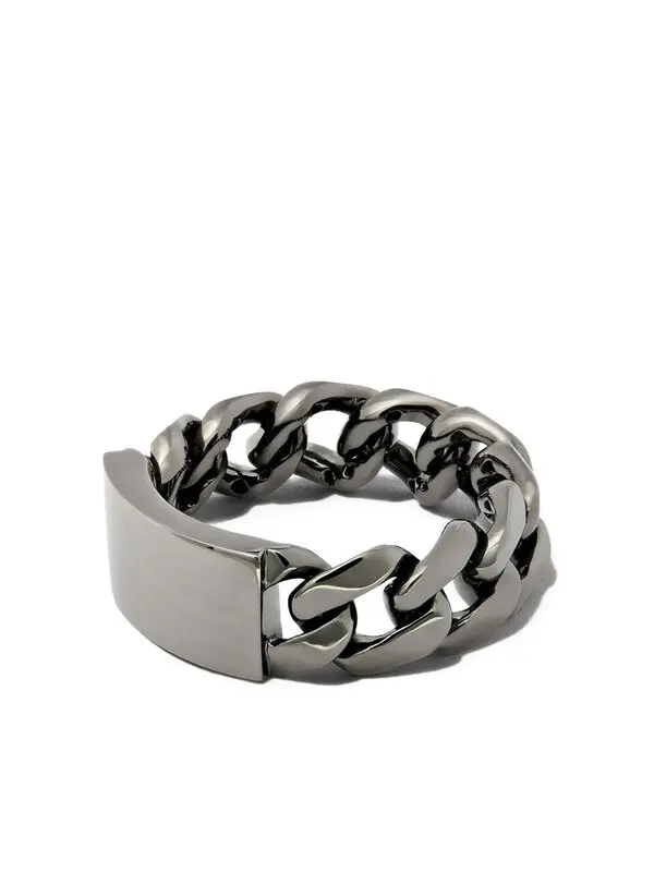 Shay 18kt Black Id Flat Link Ring