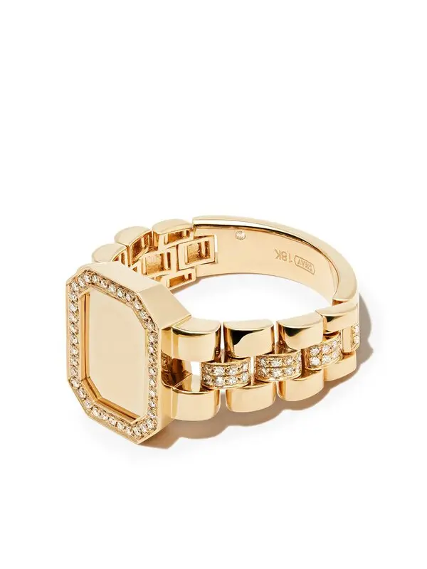 Shay 18k Yellow Diamond Signet Ring