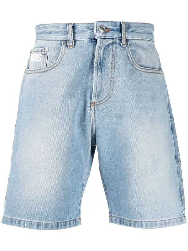Gcds Logo-patch Denim Shorts