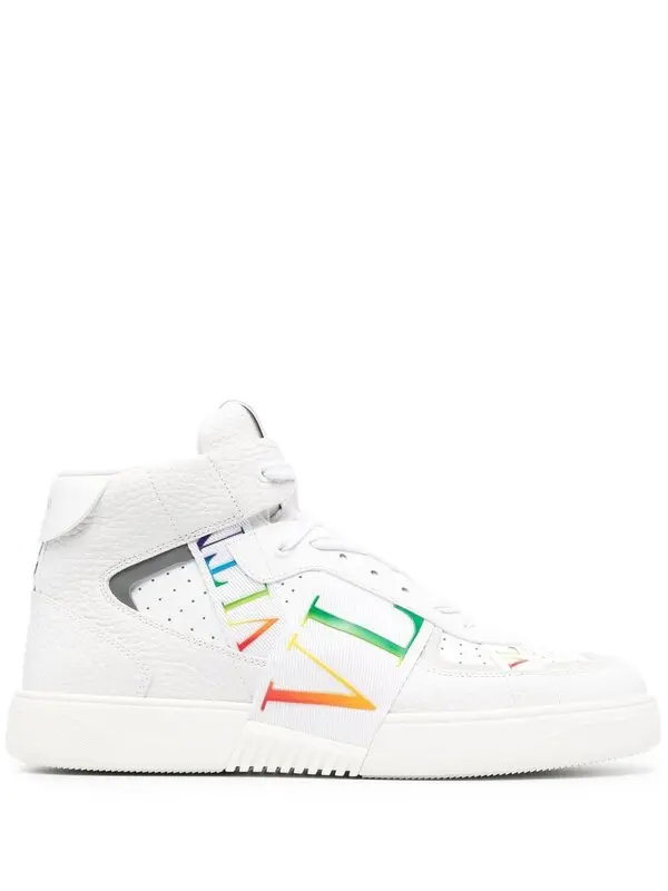 Valentino Garavani VLTN Print White Leather High-Top Sneakers Size 44 Designer × Valentino Men main image 4