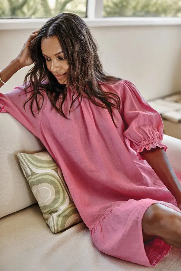 Velvet By Graham & Spencer Bernice Linen Dress - Natural | Editorialist