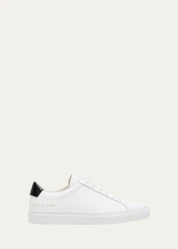 COMMON PROJECTS Retro Leather Low-top Sneakers - White/black