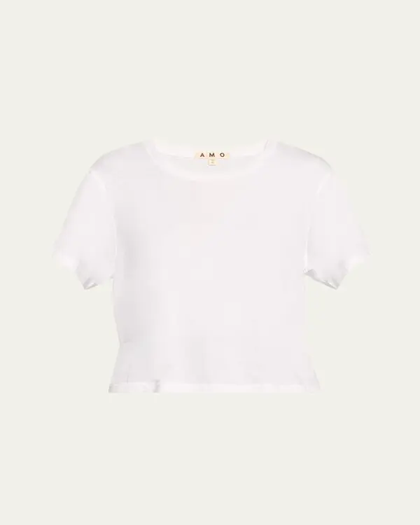 AMO Babe Cropped Tee - White