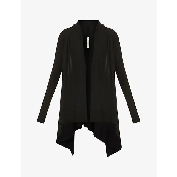 Rick Owens Waterfall Cashmere Cardigan - Black | Editorialist