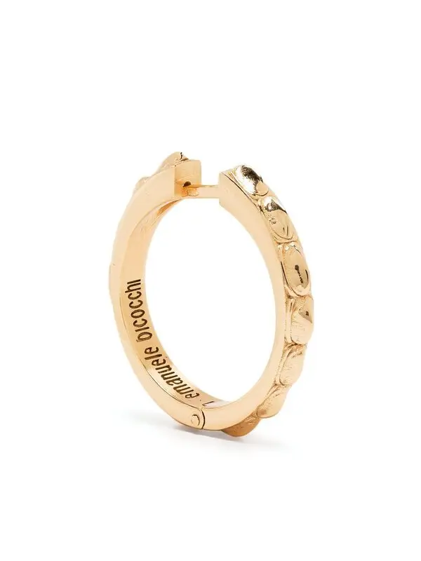 Emanuele Bicocchi Croc Hammered Hoop Earring